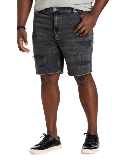 TRUE NATION BY DXL Big & Tall Athletic-Fit Rip and Repair Shorts